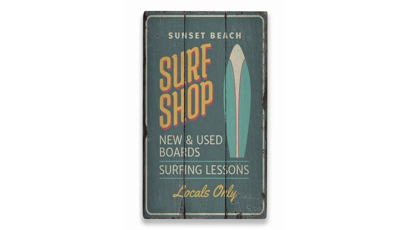 Surfers Shop Sign Ocean Surfing Decor Wave Surfs Surfing - Etsy