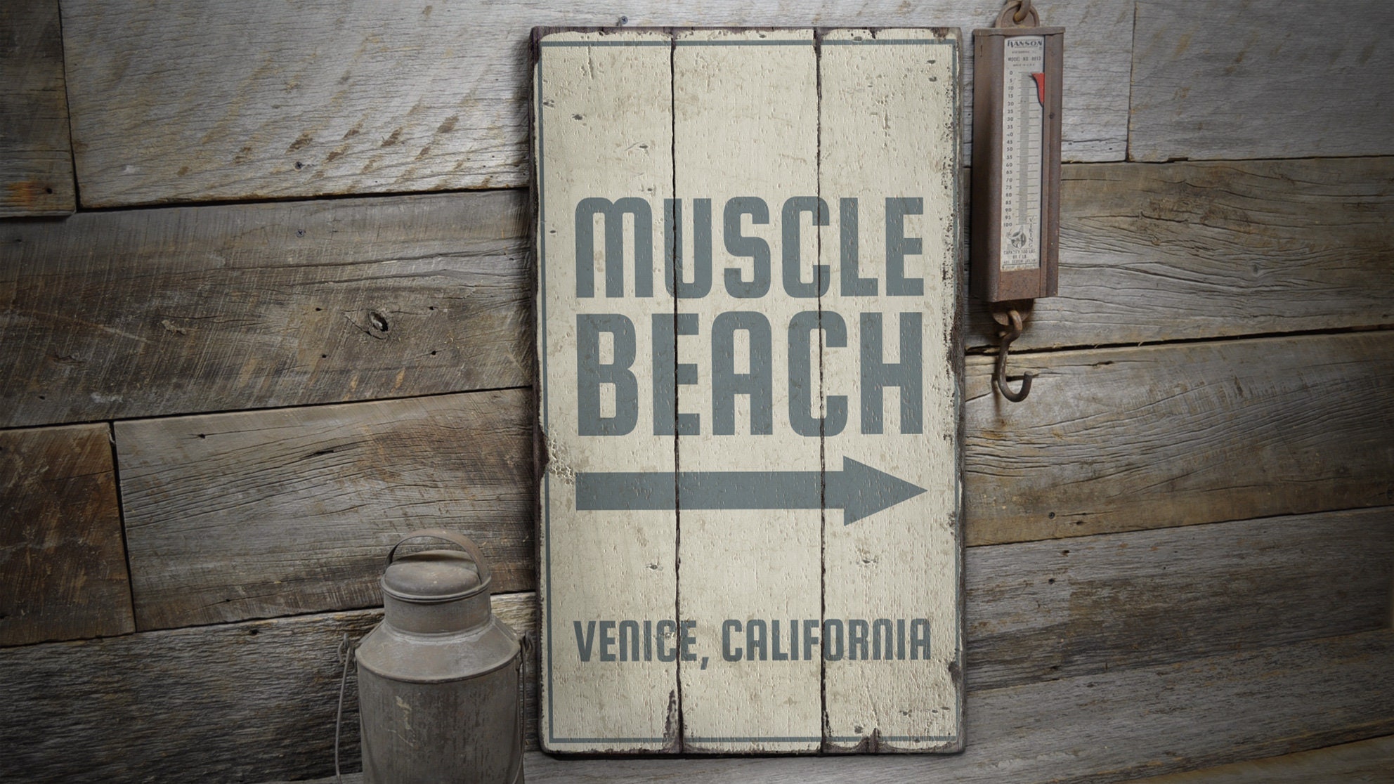 Muscle Beach Sign Wood Muscle Sign Wooden Muscle Sign Beach | Etsy