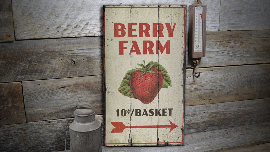 Berry Farm Sign, Berry Owner Decor, Fresh Berry Picks Sign, Berry Decor ...