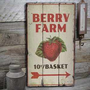 Berry Farm Sign, Berry Owner Decor, Fresh Berry Picks Sign, Berry Decor ...