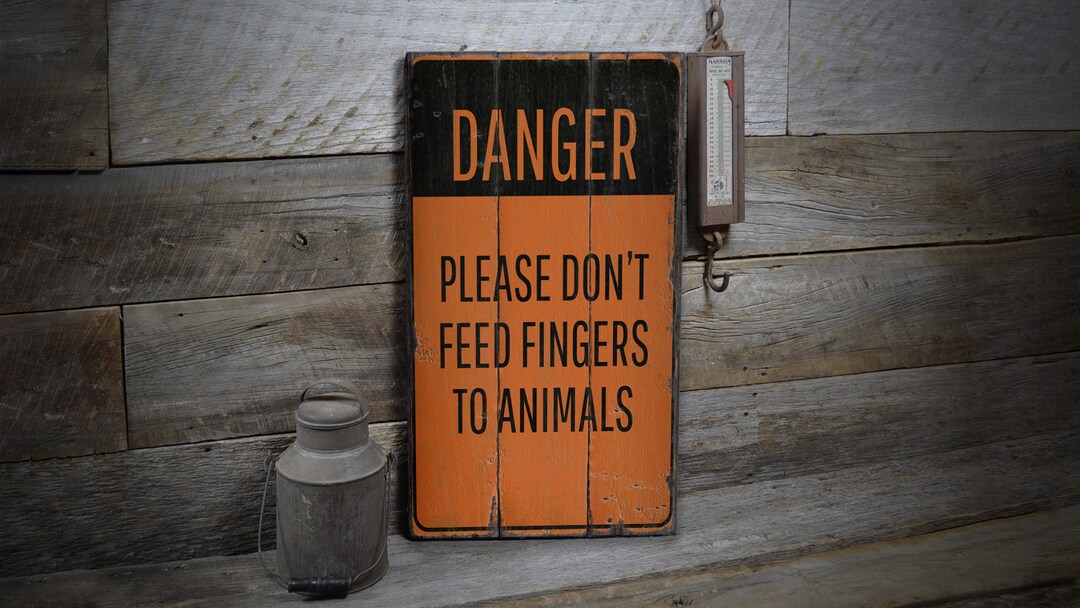 Dont Feed Animals Fingers, Petting Zoo Sign, Animal Sign, Warning Decor ...