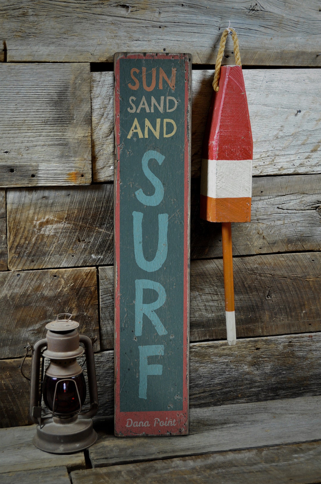 Sun and Surf Sign, Wooden Surf Sign, Old Wooden Surf Sign, Wooden Surf ...