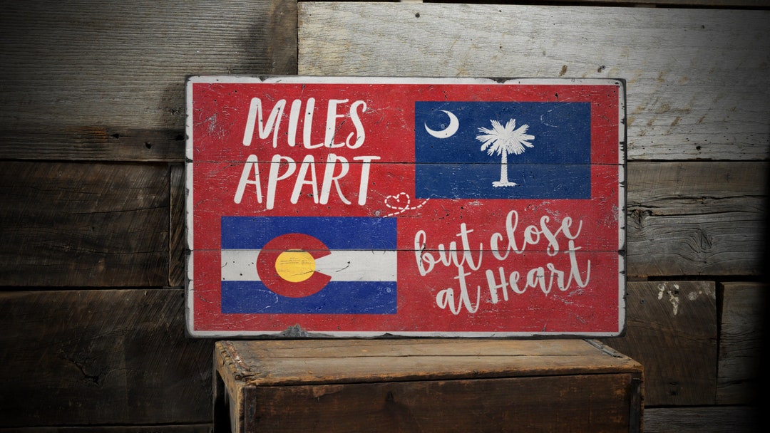 South Carolina Sign, Colorado Sign, Miles Apart Sign, US State Signs ...