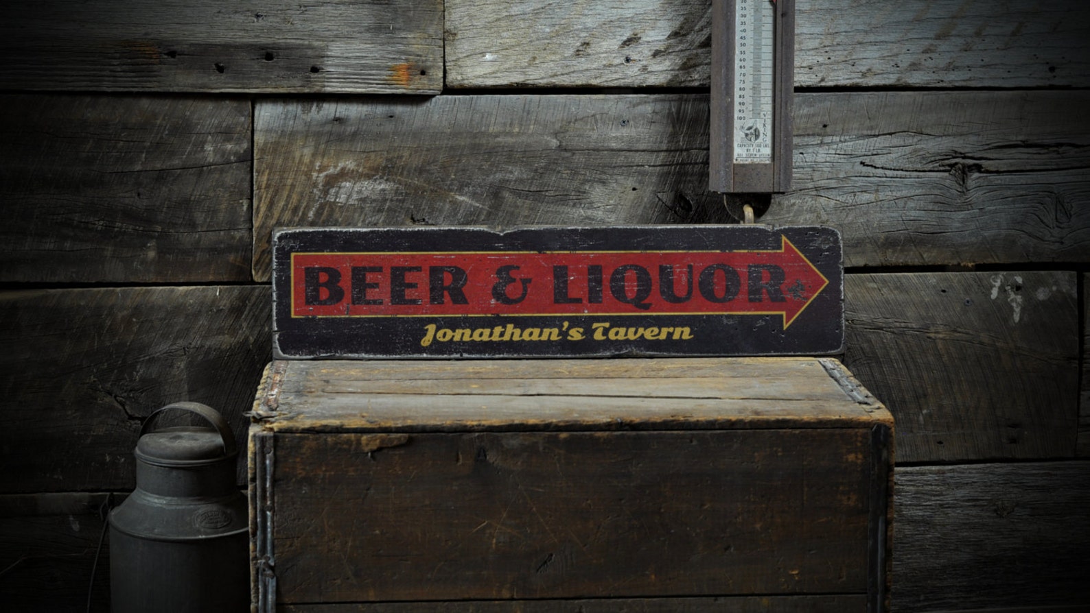 Custom Beer & Liquor Tavern Arrow Sign Custom Tavern Signs | Etsy