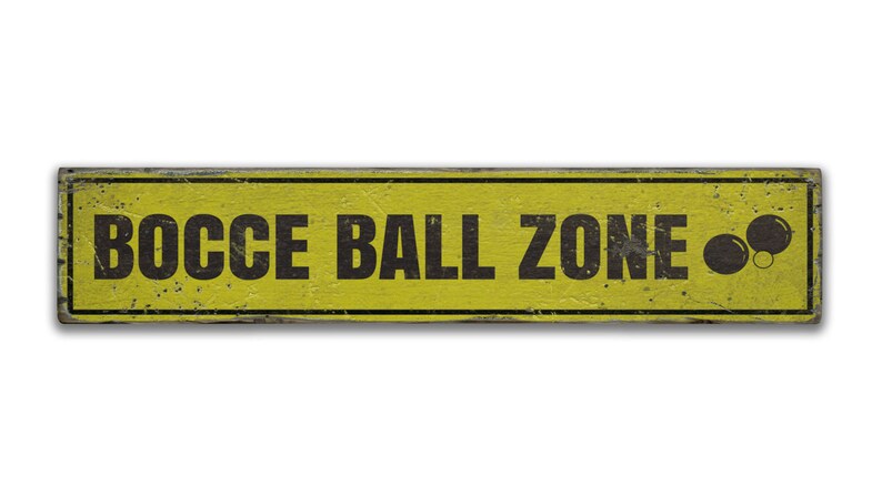 Bocce Ball Zone Sign Bocce Ball Sign Wood Bocce Ball Sign - Etsy