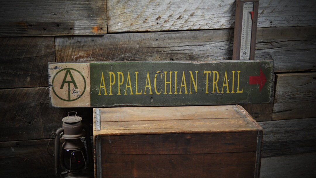 Appalachian Trail Wood Sign - Rustic Hand Made Vintage Wooden Sign ...