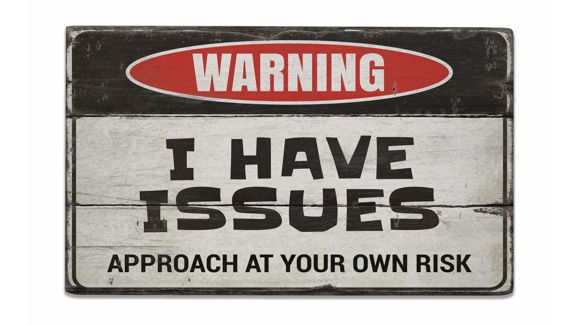 I Have Issues Warning Decor Not Normal Decor Funny Sign - Etsy