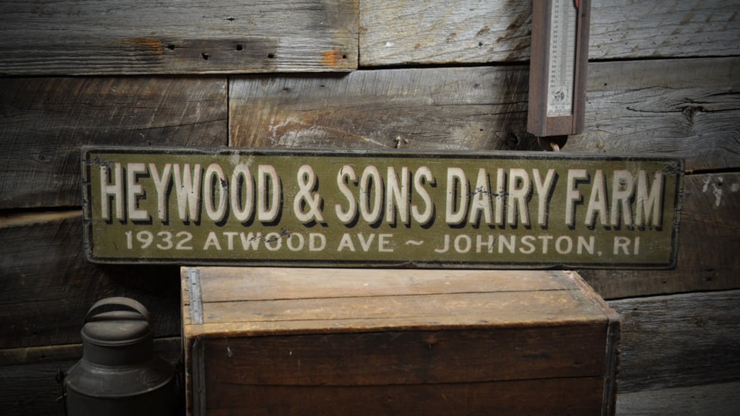 Custom Farm or Business Sign - Primitive Rustic Hand Made Vintage ...