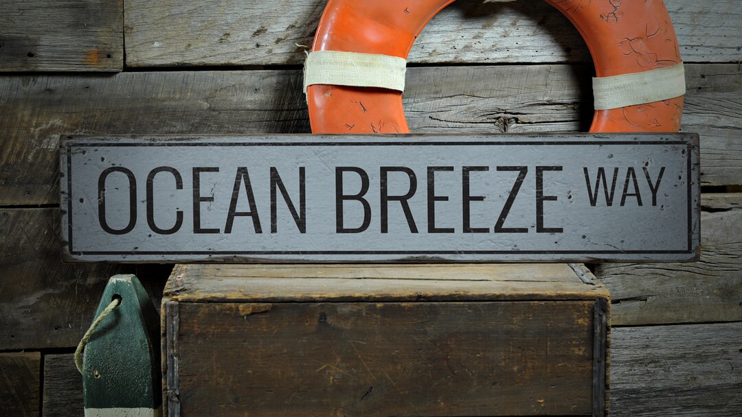 Ocean Breeze Sign, Ocean Decor, Ocean Breeze Decor, Ocean Gift, Beach ...