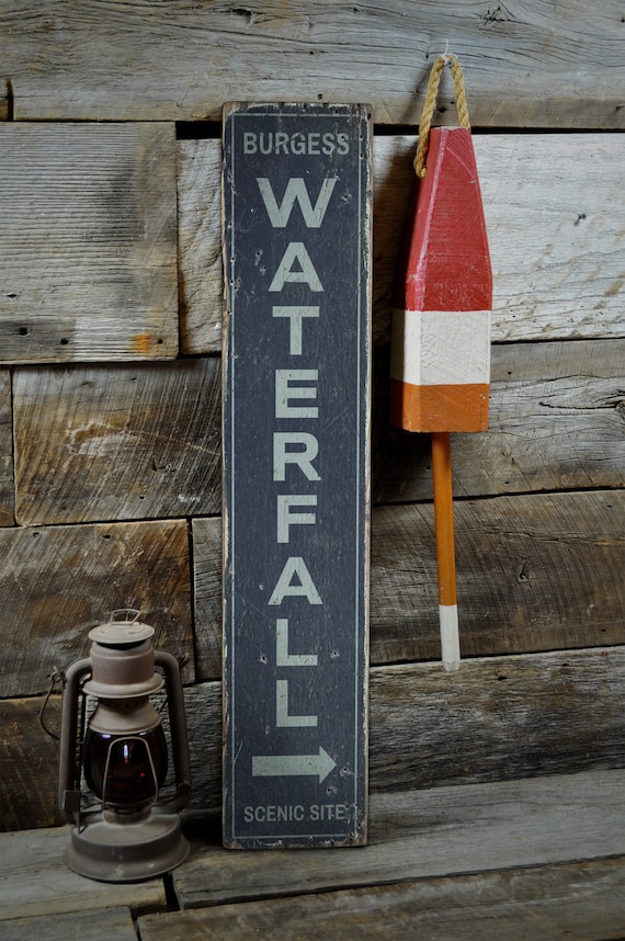 Waterfall Sign Outdoors Wooden Sign Waterfall Decor Wooden - Etsy