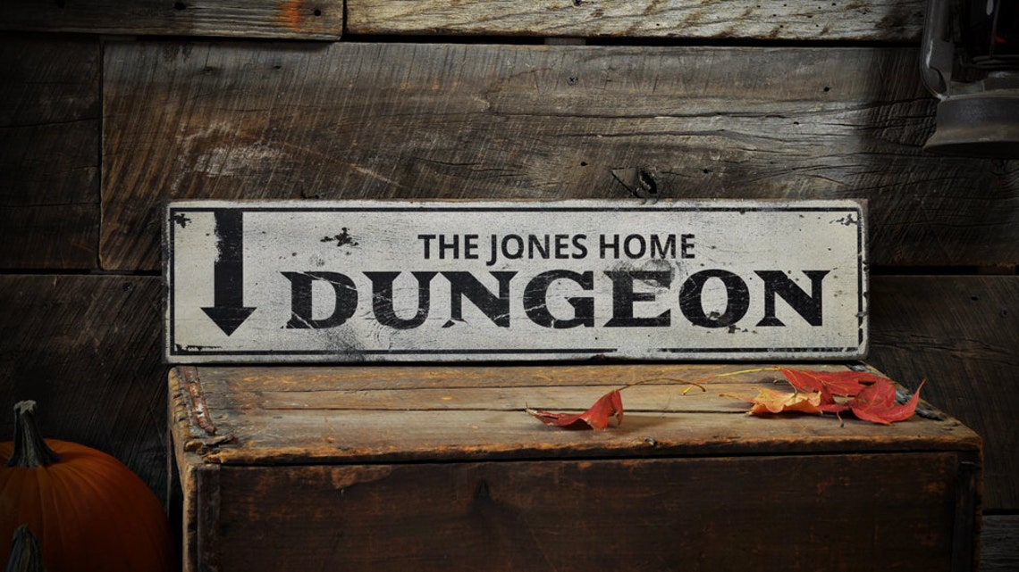 Dungeon Sign Haunted Dungeon Sign Wall Decor for Halloween | Etsy