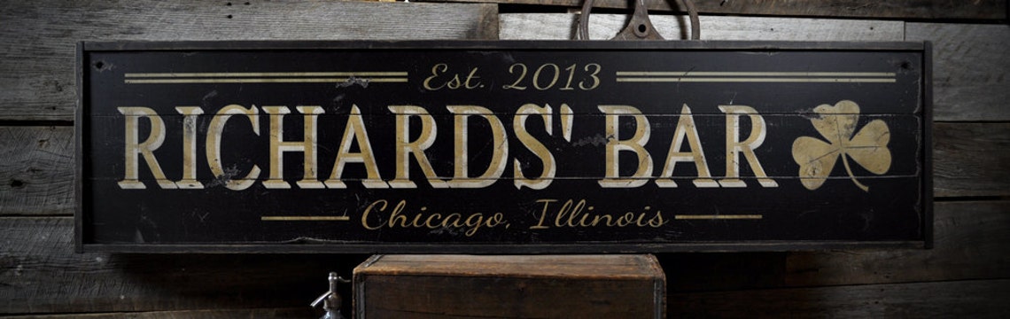 Bar Sign Custom Bar Sign Personalized Bar Sign Bar Sign for - Etsy ...
