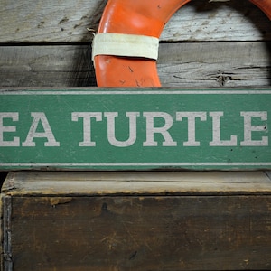 Sea Turtle Sign, Beach House Decor, Sea Turtle Gift, Sea Animal Present ...