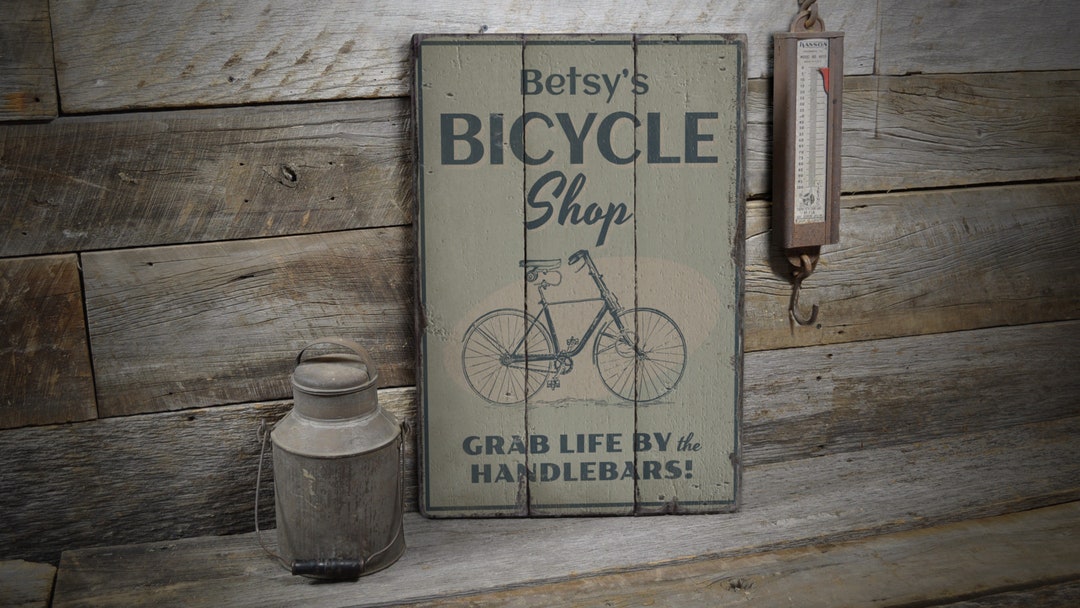 Bicycle Shop Sign, Old Bicycle Shop Signs, Wooden Bike Signs, Bike ...