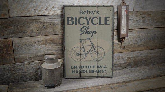Bicycle Shop Sign Old Bicycle Shop Signs Wooden Bike Signs | Etsy