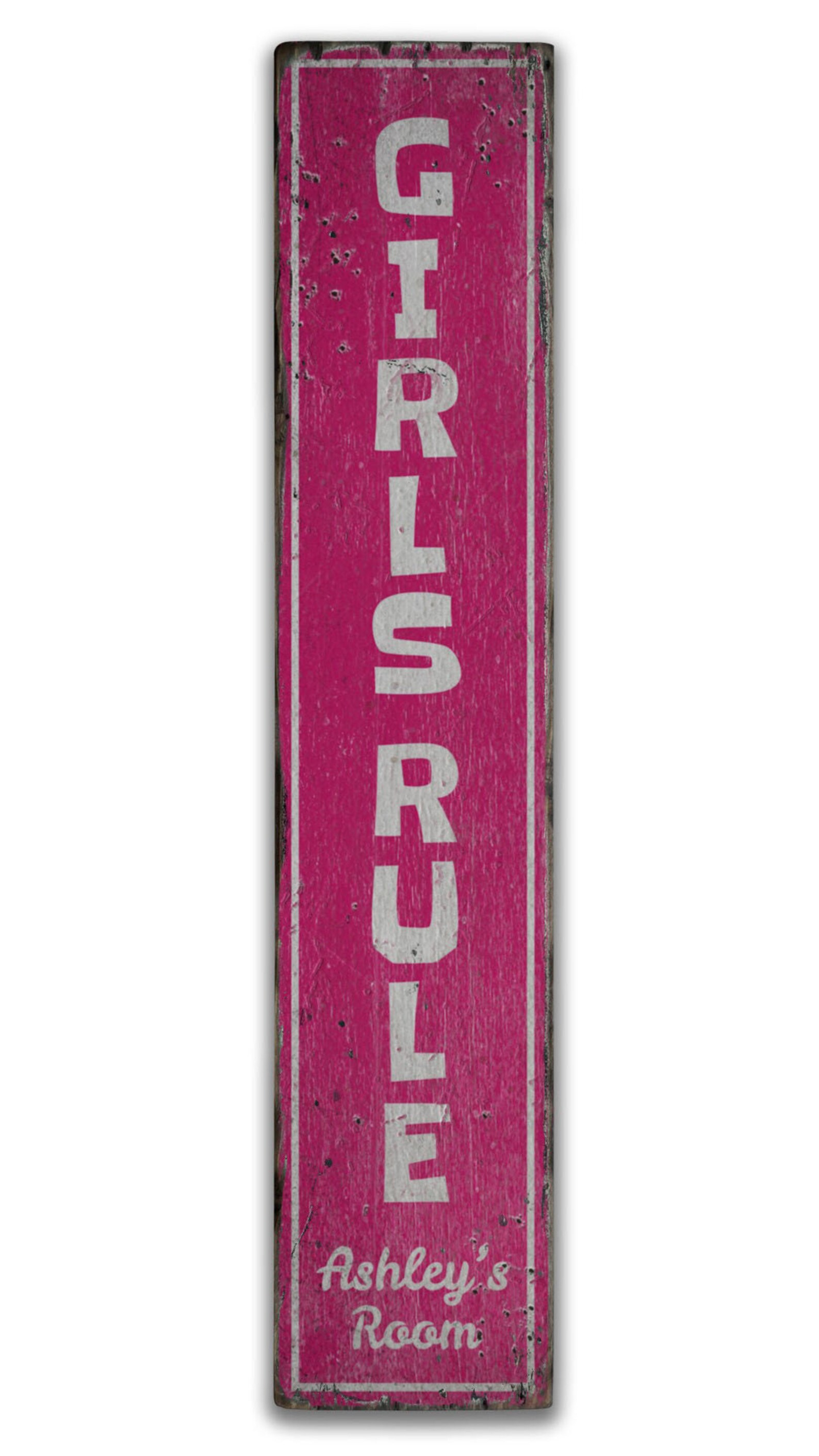 Girls Rule Sign Wooden Girls Sign Daughter Gift Children - Etsy
