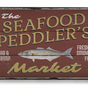 Seafood Eats Sign, Seafood Market Sign, Fish Shop Sign, Beach Dream ...