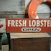 Fresh Lobster Open Arrow Sign, Lobster Sign Decorations Primitive ...