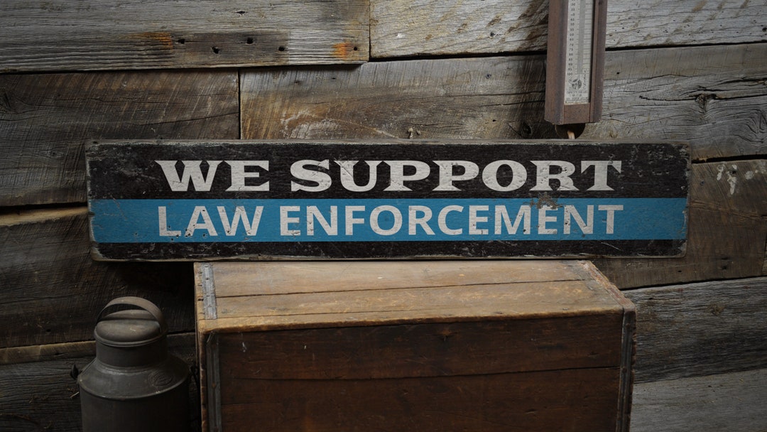 We Support Law Sign, Law Enforcement Wood Sign, Support the Police ...