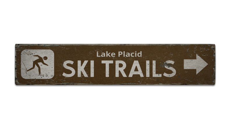 Skiing Trails Sign Wooden Slope Sign Skiing With Friends | Etsy