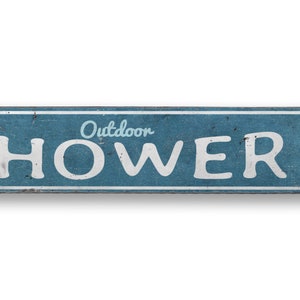 Outdoor Shower Sign, Beach Shower Sign, Outdoor Beach Decor, Pool ...