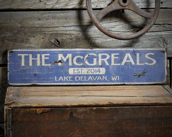 Custom Lodge Established Date Sign Rustic Hand Made Vintage | Etsy