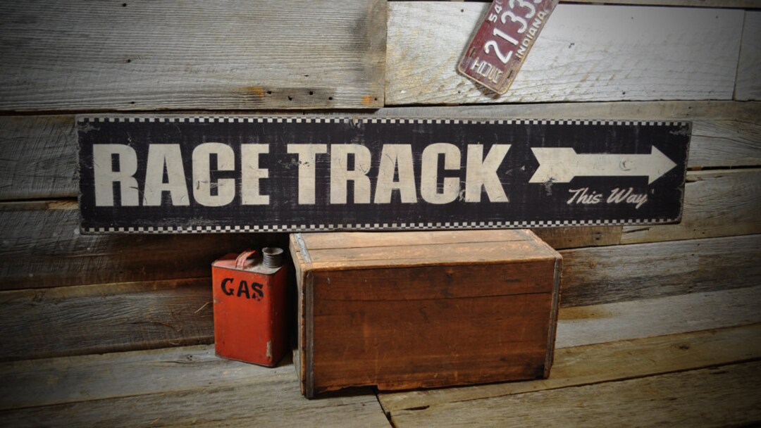 Race Track Signs, Race Track Decoration Signs, Track Decor, Arrow Race ...