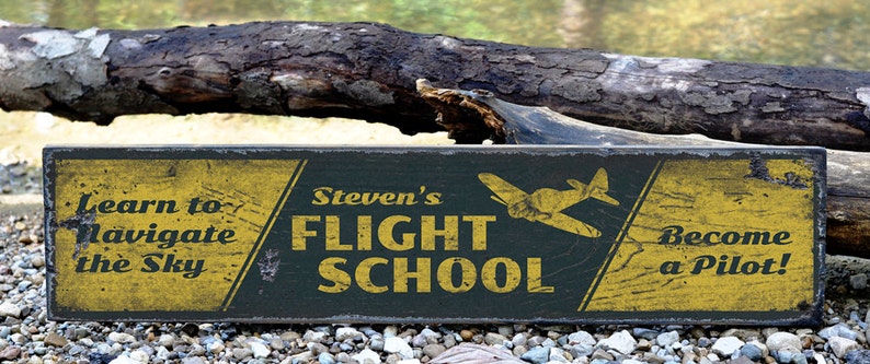 Pilot Gift, Custom Wood Sign, Aviator Gift, Vintage Aviation Sign ...