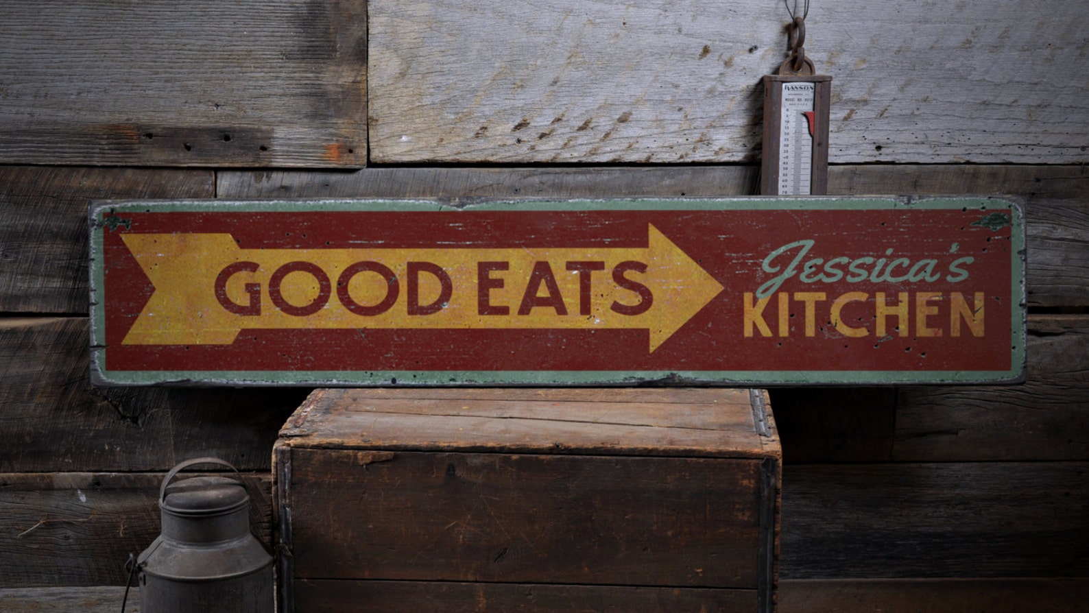 Good Eats Arrow Wood Sign Personalized Chef Cook Name Gift | Etsy