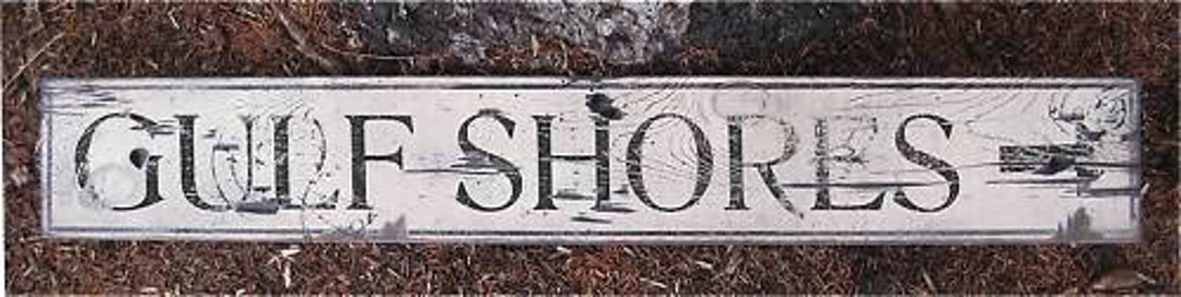 Gulf Shores Directional Wood Sign - Rustic Hand Made Vintage Wooden ...