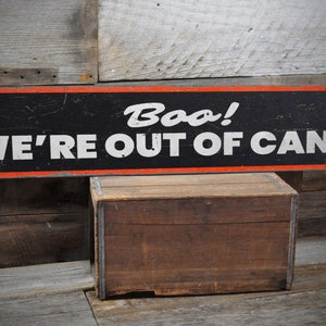 Out of Candy Sign, Trick or Treat Sign, No Candy Sign, Halloween Decor ...