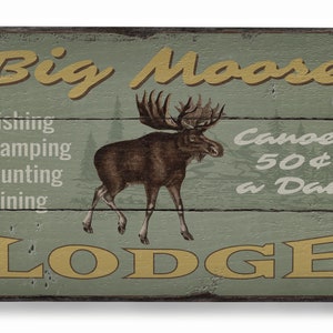 Moose Lodge Sign, Big Moose Decor, Big Moose Lodge Sign, Camping Decor ...