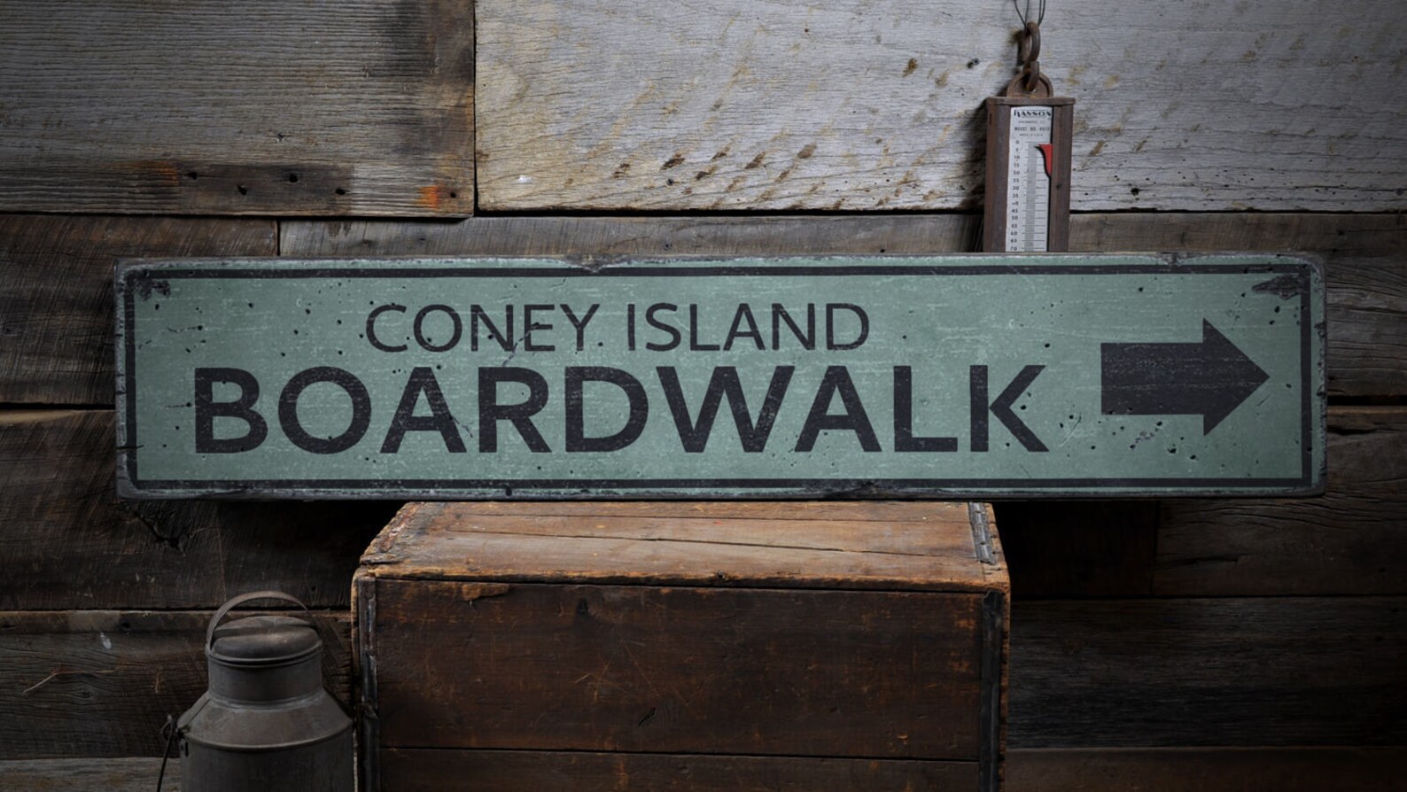 Boardwalk Arrow Sign Beach Boardwalk Decor Custom Wood Sign | Etsy