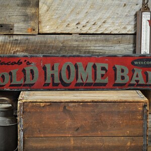 Old Home Bar Wood Sign, Custom Bartender Name Sign, Personalized Beer ...