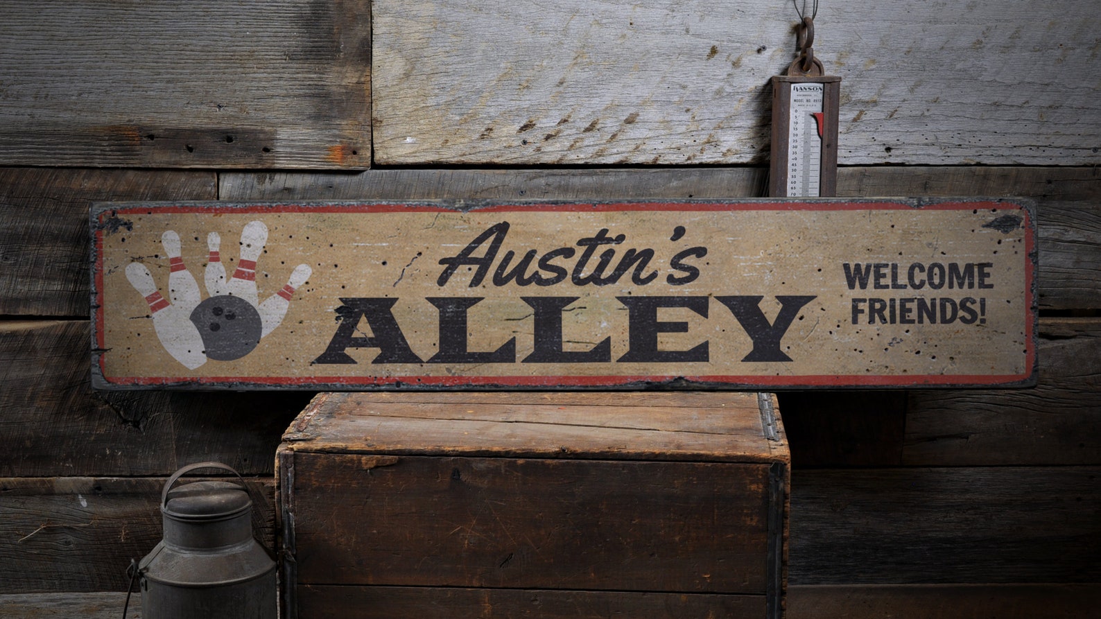 Bowling Alley Wood Sign Bowling Lover Bowling Decor Custom - Etsy