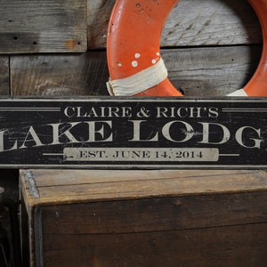 Custom Family Lodge Sign - Rustic Hand Made Vintage Wooden Sign - Etsy