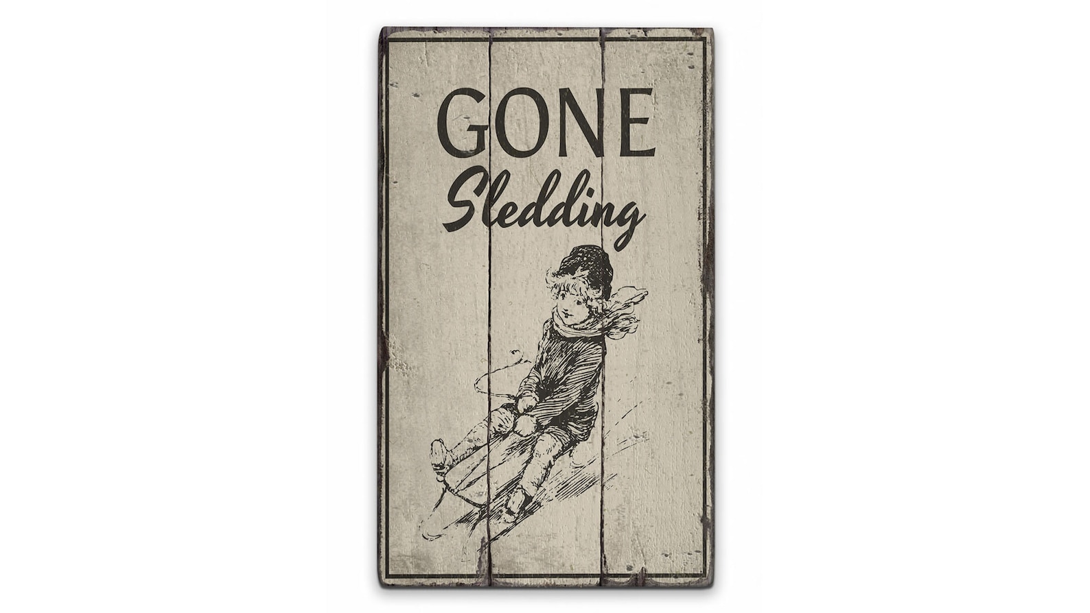 Gone Sledding Sign Snow Sledding Sign Sled Gift Sign Decor - Etsy