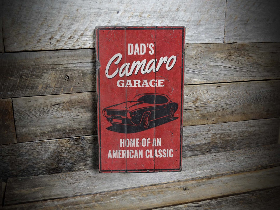 Custom Camaro Garage Sign, Vintage Car Sign, Garage Wall Decor ...