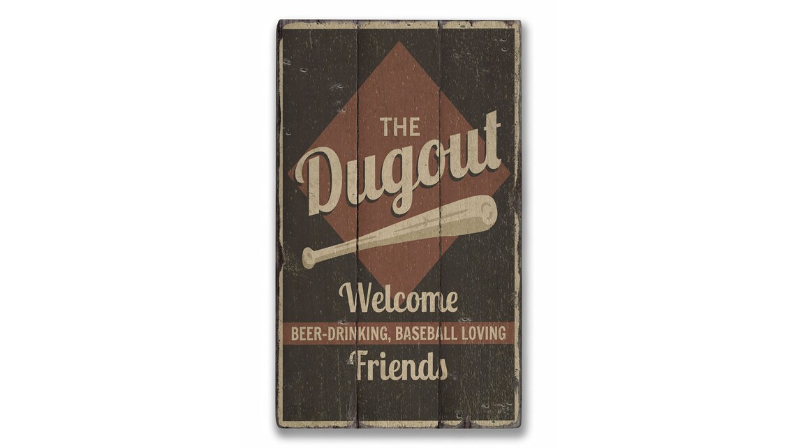 Dugout Baseball Sign Wood Baseball Sign Wooden Sport Sign | Etsy