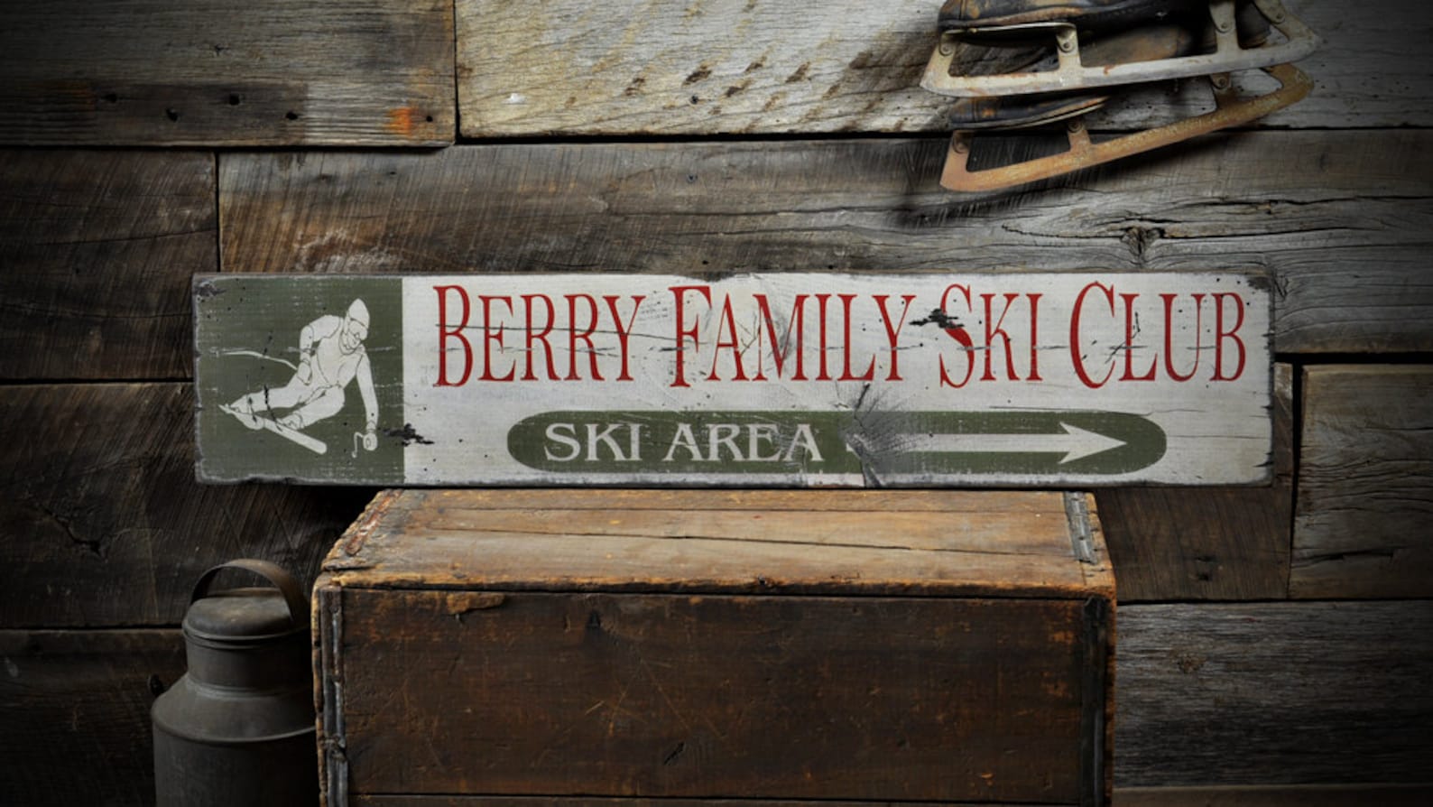 Custom Family Ski Club Sign Rustic Hand Made Distressed Wood - Etsy