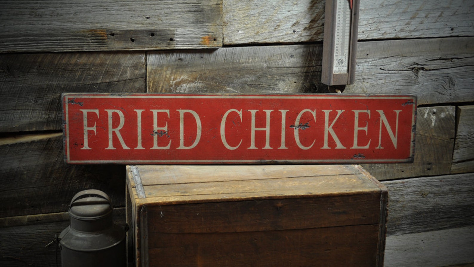Primitive Fried Chicken Sign Rustic Hand Made Vintage Wooden - Etsy