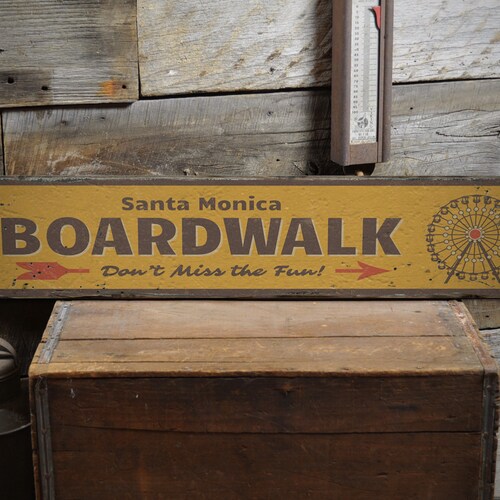Santa Monica Pier Wooden Boardwalk Decor Wall Decor Gift - Etsy