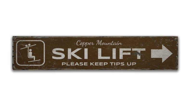 Ski Lift Sign Wooden Ski Lift Sign Skiing Gift Ski Trail | Etsy