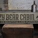 Bear Cabin Sign, Cabin Wood Sign, Lake Cabin Decor, Rustic Cabin Sign ...