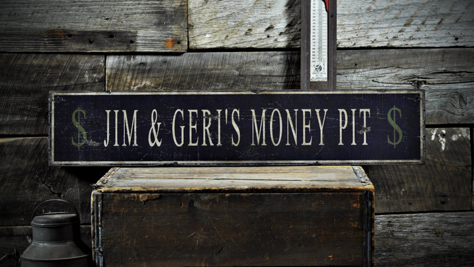 Custom Distressed Money Pit Sign Rustic Hand Made Vintage | Etsy