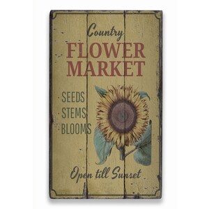 Flower Market Sign, Sunflower Decor Sign, Landscape Decor, Flower Decor ...