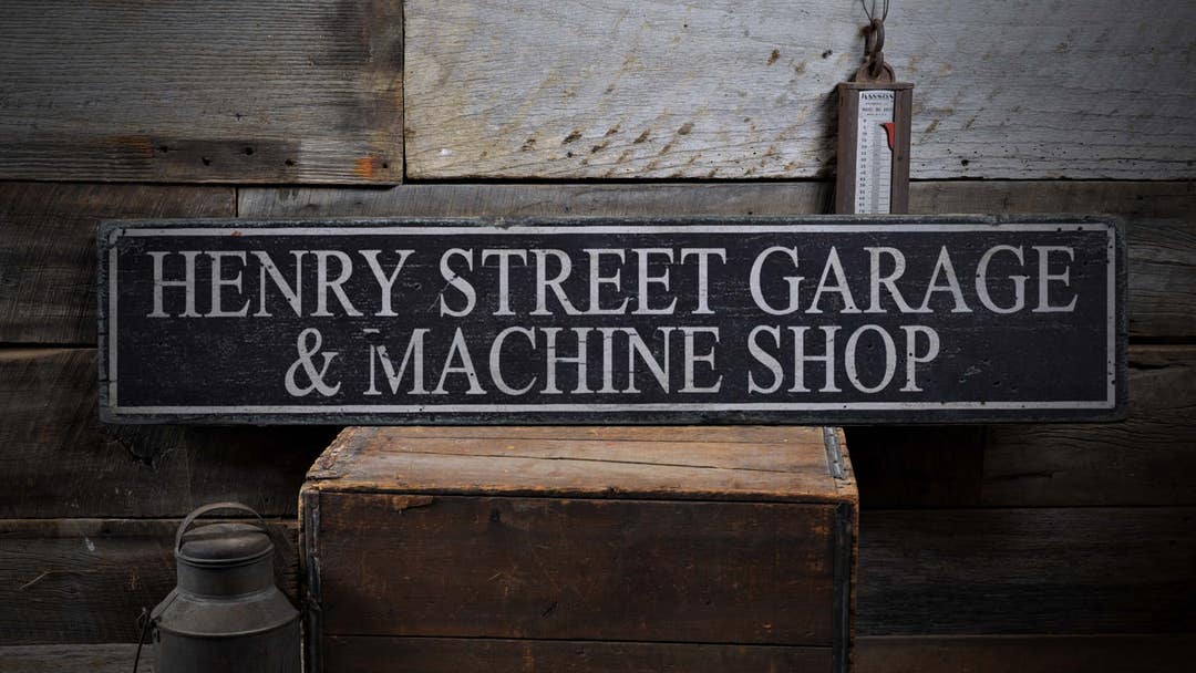 Machine Shop Sign, Custom Shop Sign, Custom Garage Sign, Garage Sign ...