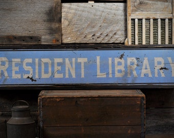 Painted Wooden Sign OLD READING ROOM Rustic, Vintage, Shabby Chic ...