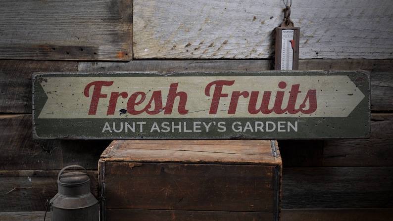 Fresh Fruits Sign Wood Fruits Decor Fruit Garden Sign Fruit | Etsy
