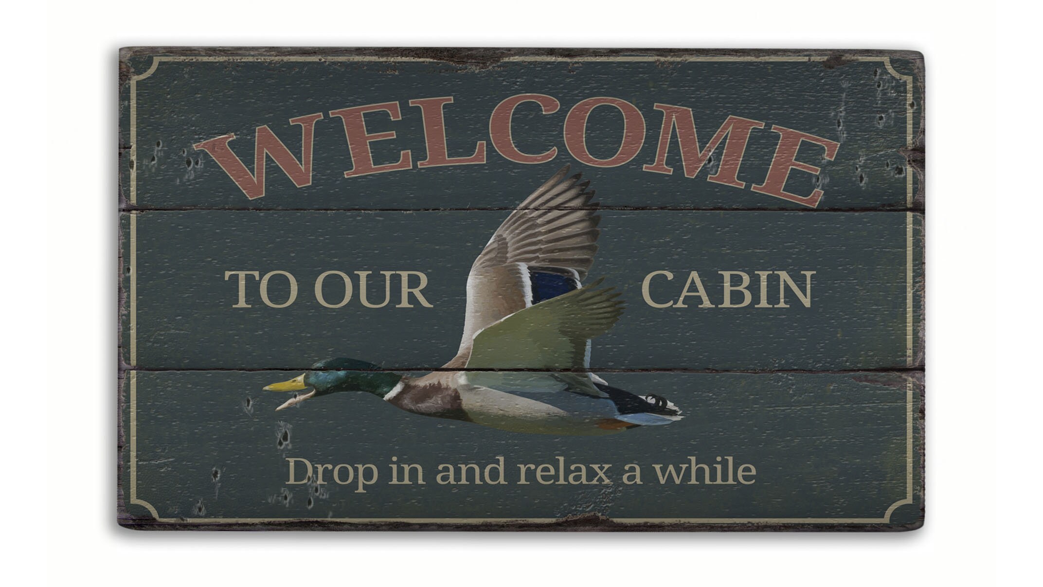 Welcome Cabin Sign, Welcome to Our Cabin, Duck Lodge, Wildlife Decor ...